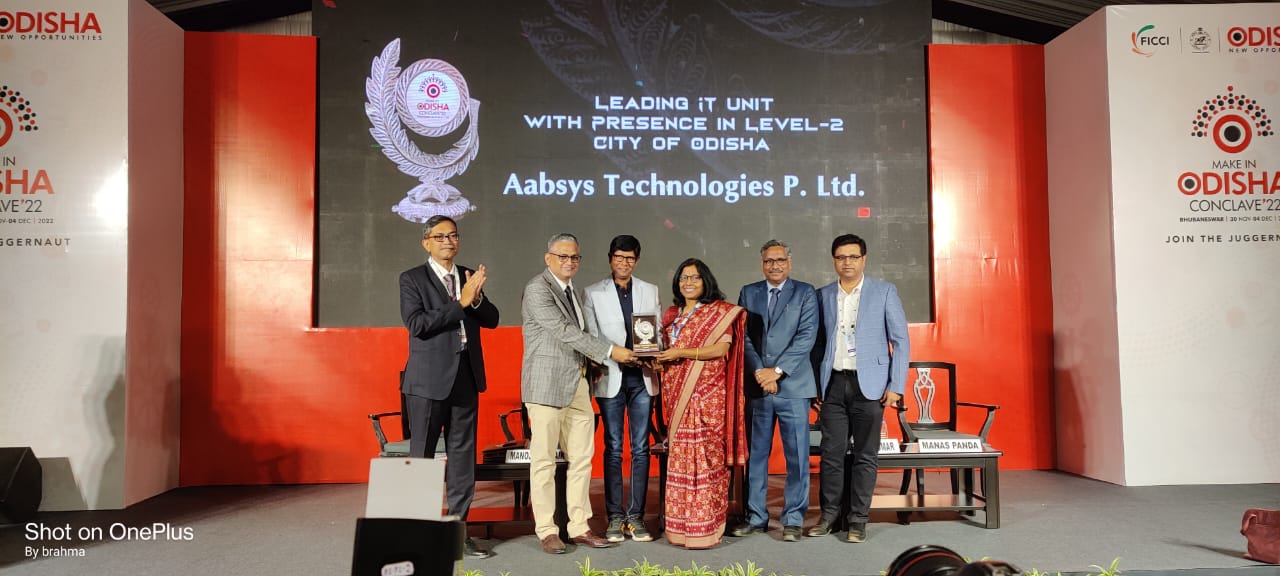 AABSyS Felicitated at the Make in Odisha Conclave 2022 - AABSyS
